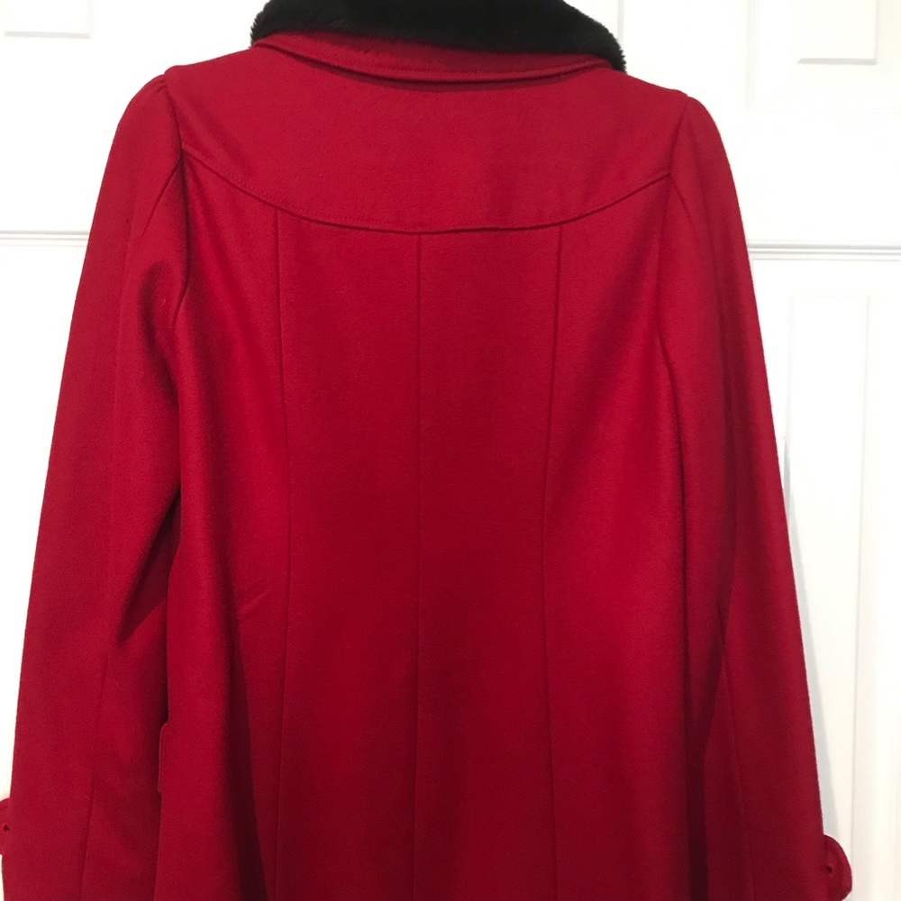 Red Button Pea Coat - Gem